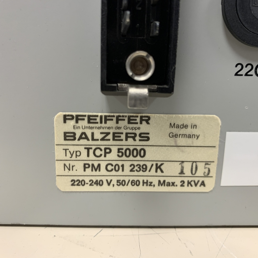 Pfeiffer Balzers TCP5000 Turbo Controller, Complete with Interface ...