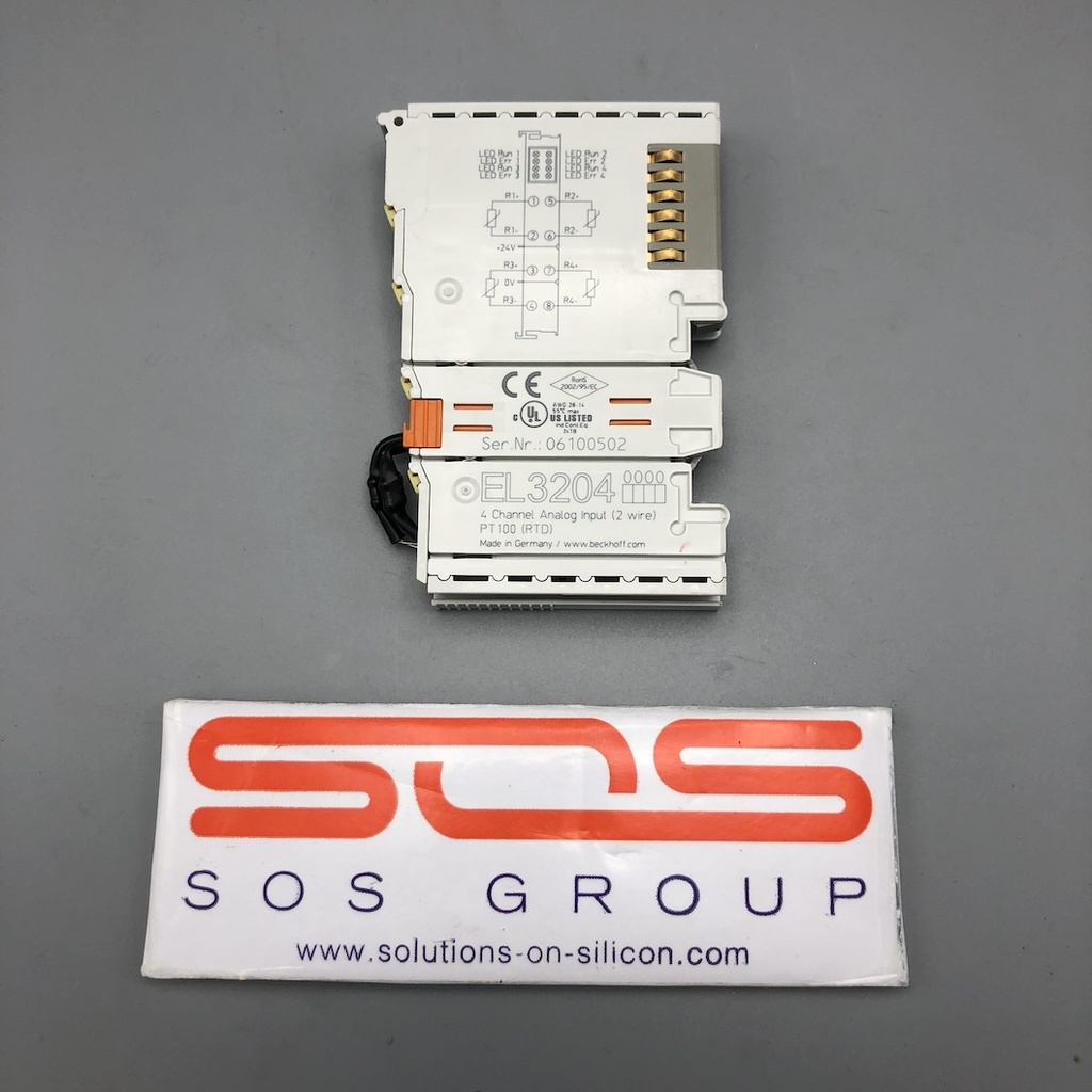 Beckhoff EL3204 4 Channel Analog Input (2 wire) PT100 (RTD)- SOS Ascent'tec